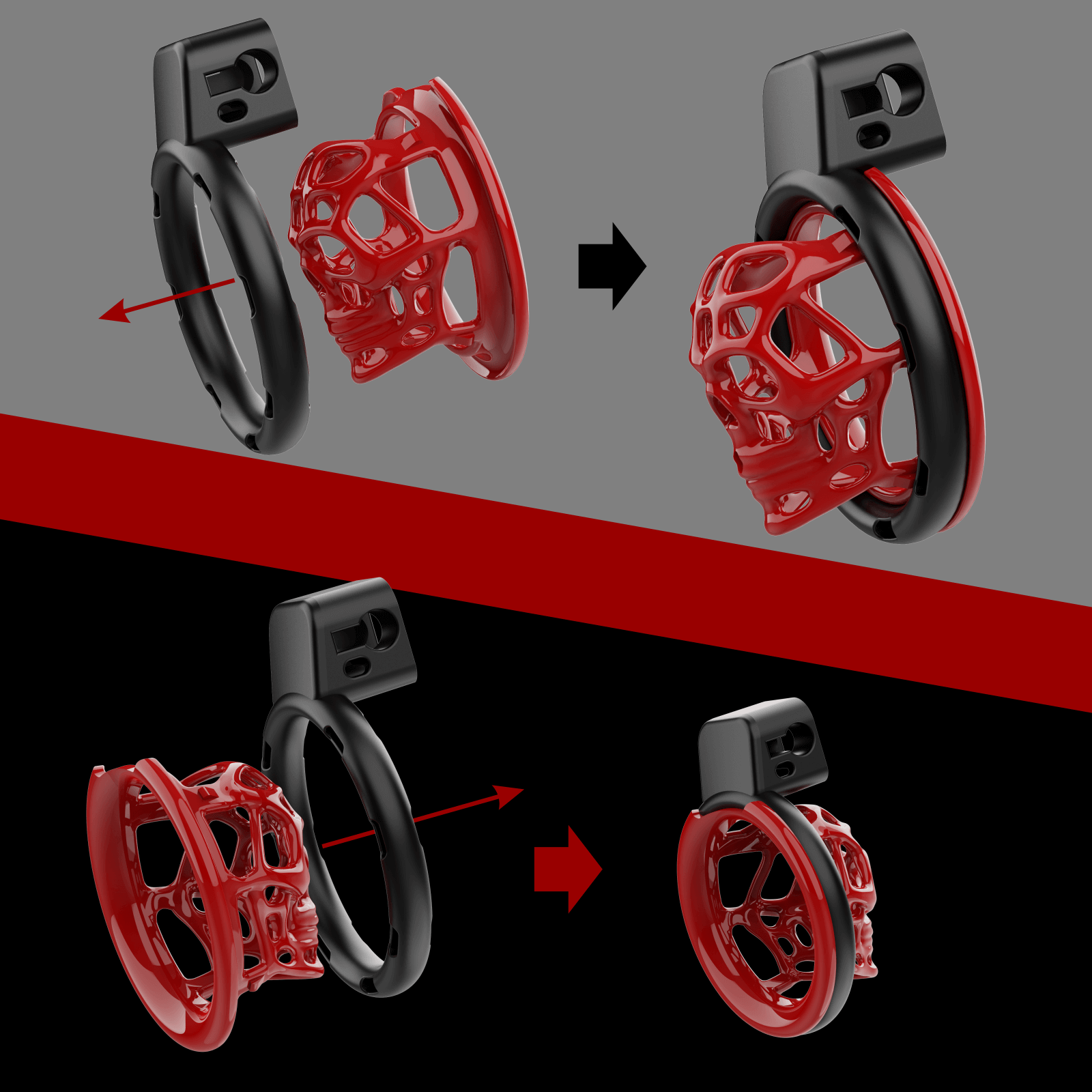 3D Skeleton Chastity Cage – metalchastity