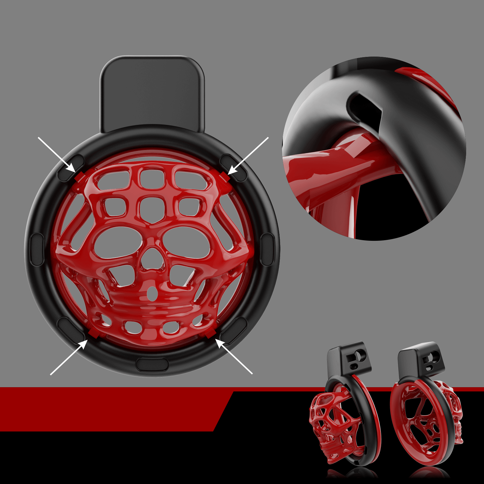 3D Skeleton Chastity Cage – metalchastity