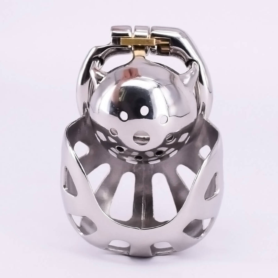 Tiny Chastity Device with Scrotum Testicle Pouch – metalchastity