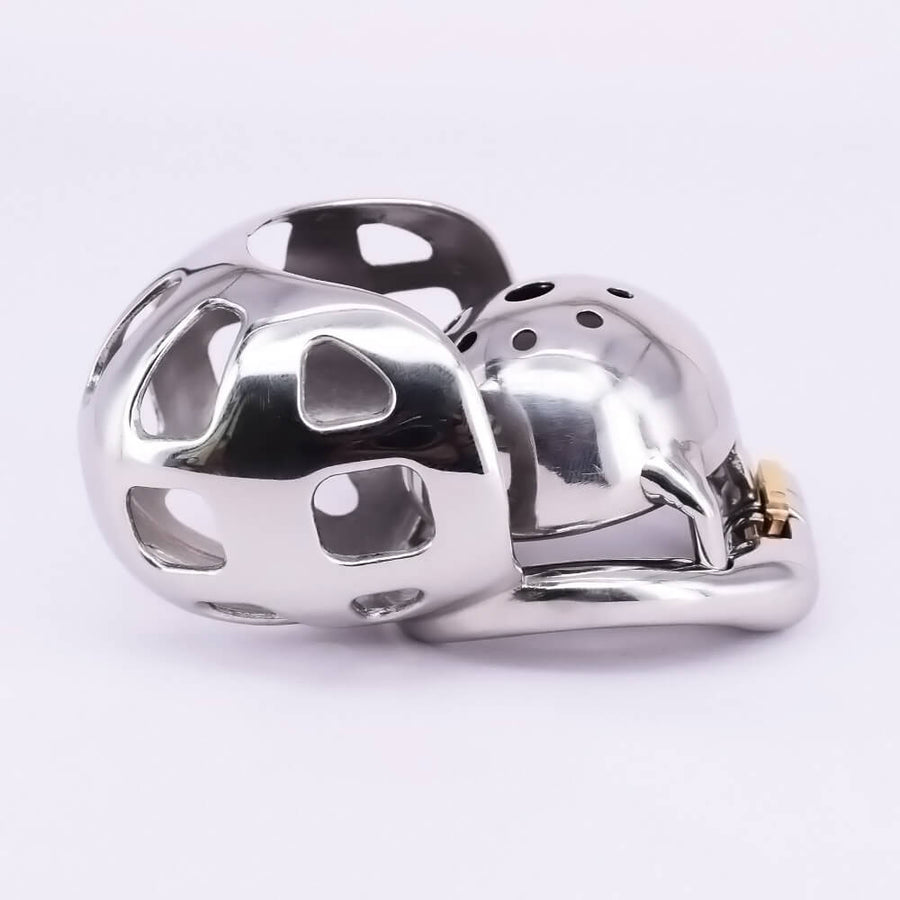 Tiny Chastity Device with Scrotum Testicle Pouch – metalchastity